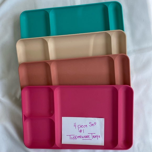 Tupperware | Dining | Tupperware Multicompartment Trays 4 In Set | Poshmark